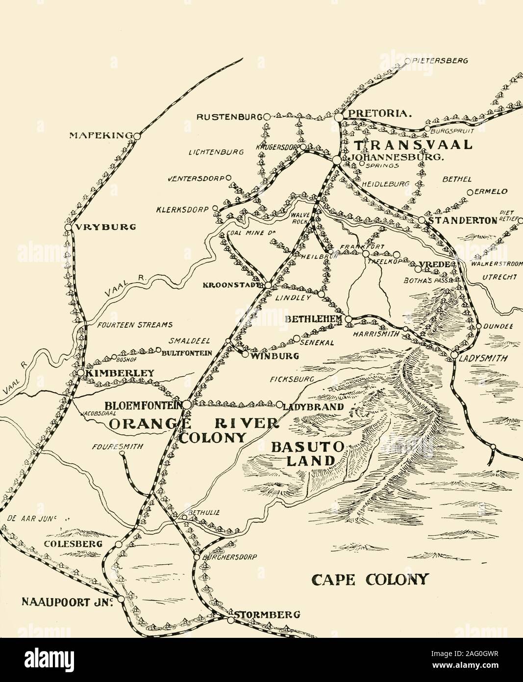 Boer war map hi-res stock photography and images - Alamy