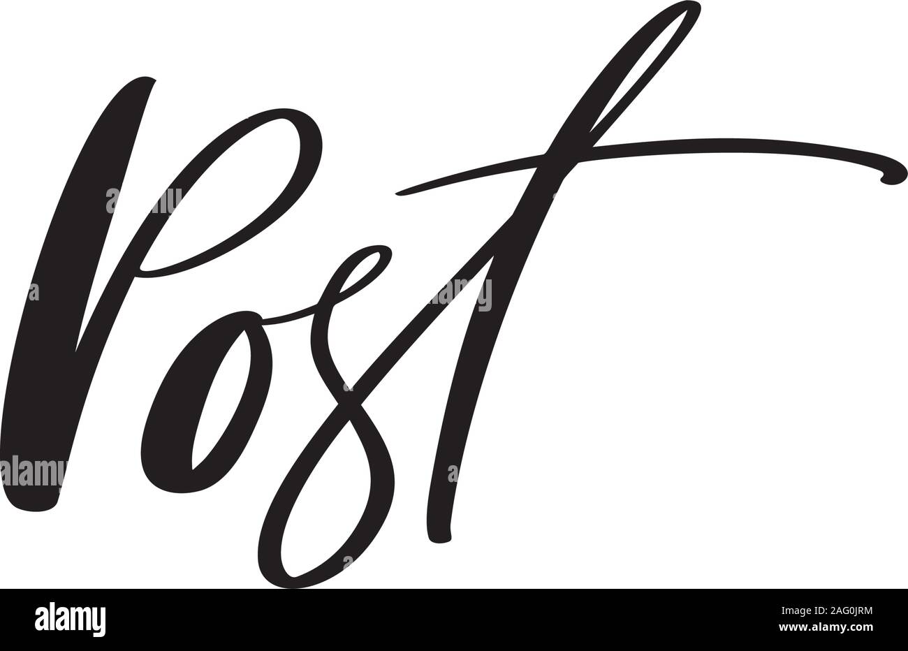 Post Calligraphy vector Text for social media, mobile apps. Blogging ...