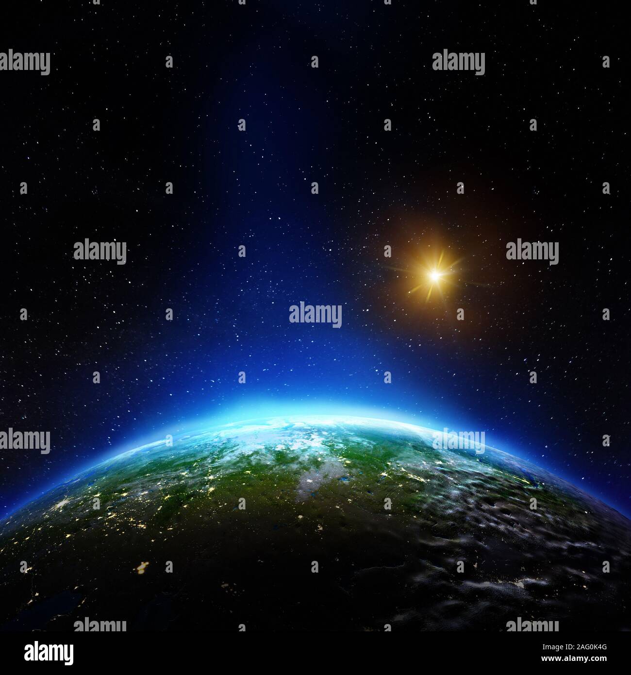 Russia from space. Elements of this image furnished by NASA. 3d ...