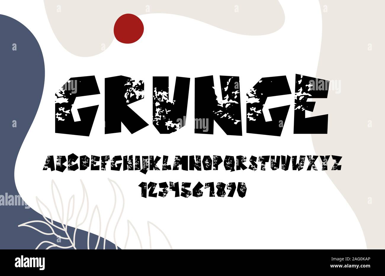 Hand Drawing grunge Alphabet. Typography Collection. Vector ...