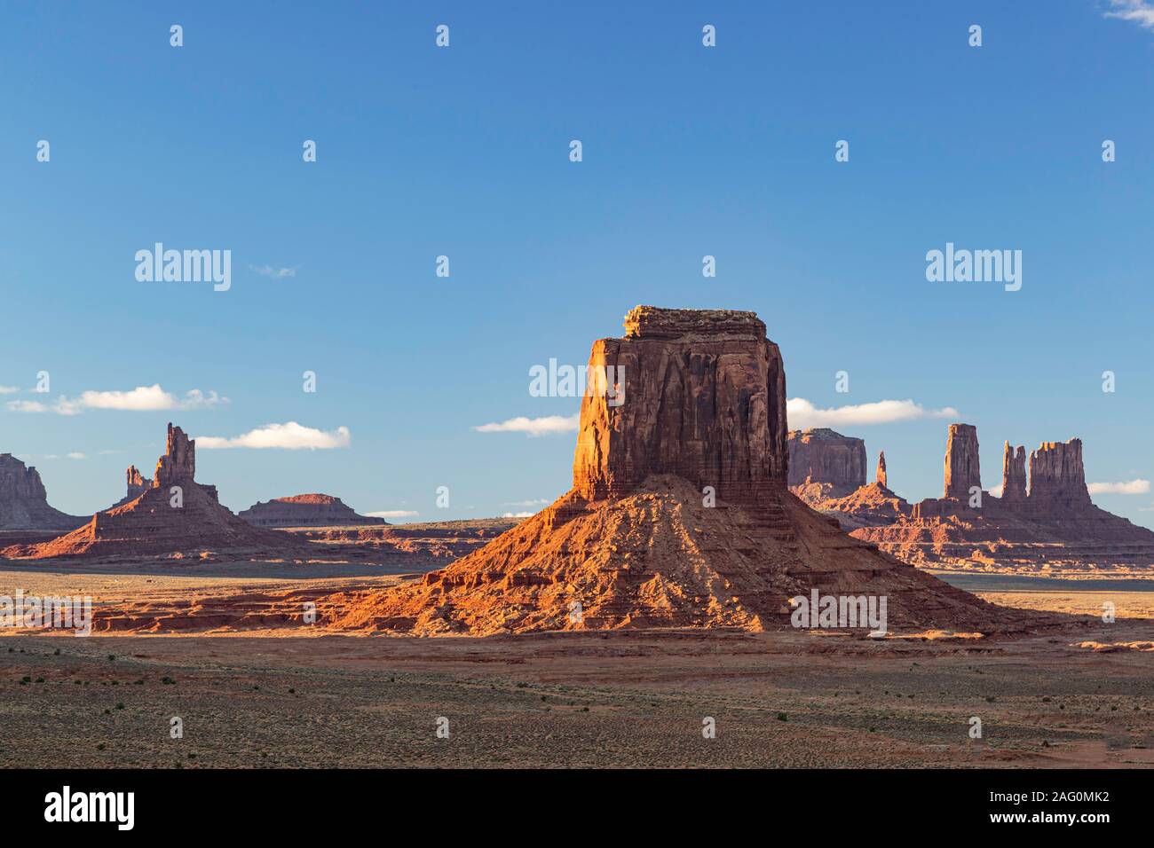 Merrick Butte from Artist's Point Overlook, Monument Valley, Utah and ...