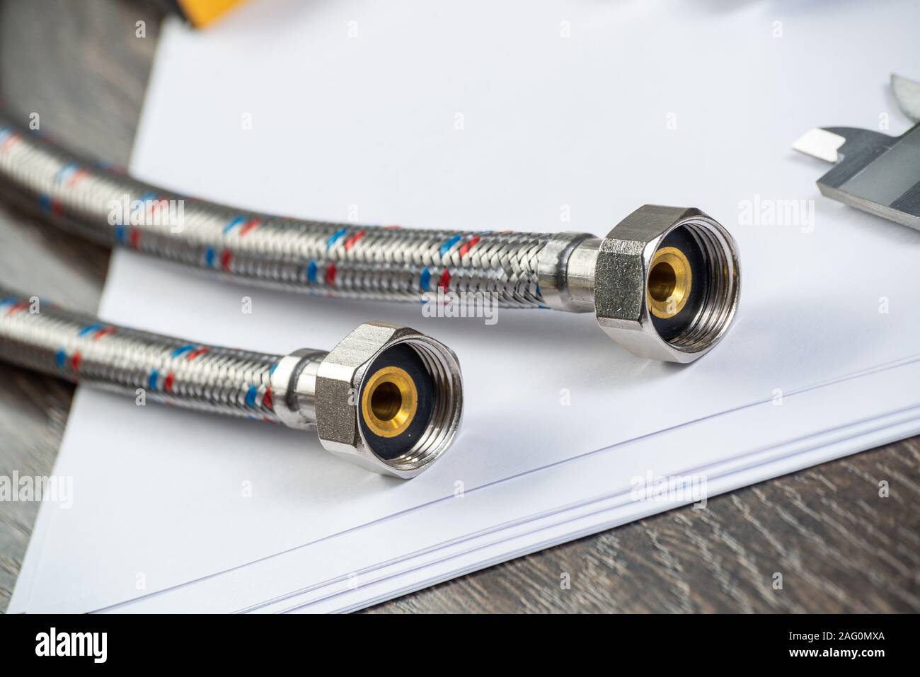 Water fittings and connections with segments Stock Photo - Alamy