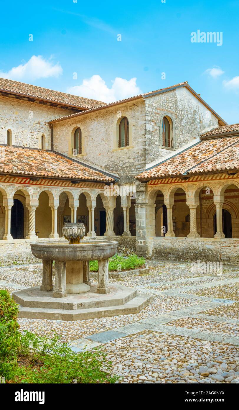 Follina, Italy, the cloister of the Cistercian Abbey of Santa Maria ...