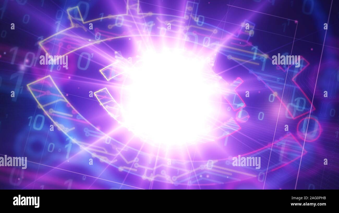Cyber Spying With Eye Symbol Futuristic 3d Rendering Illustration Concept Of Surveillance