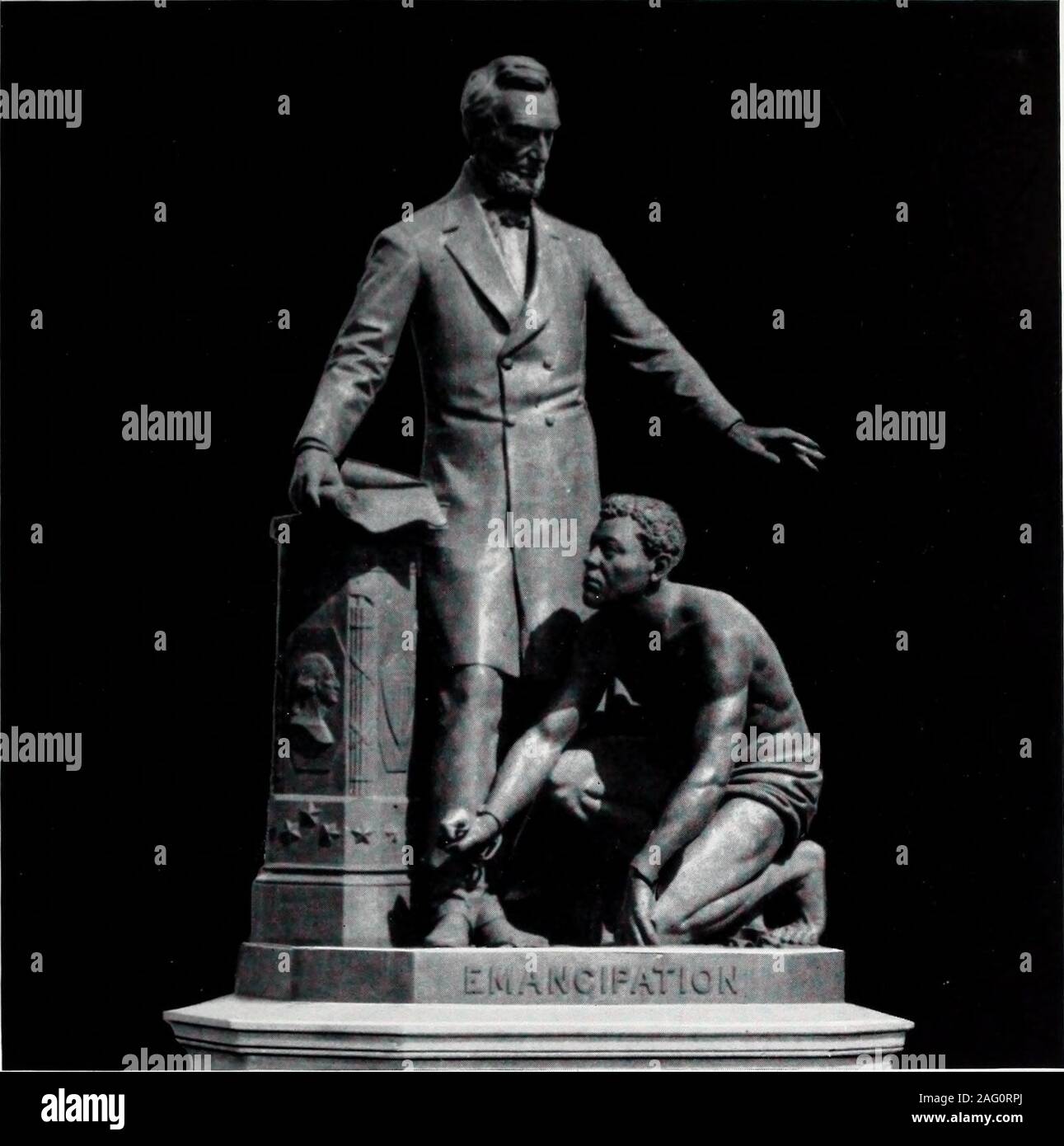 . Statues of Abraham Lincoln. EMANCIPATION STATUE OF LINCOLNA light ...