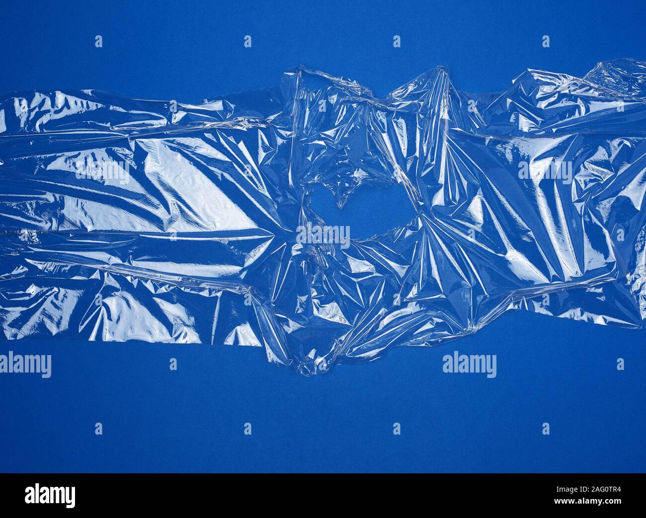 texture of a transparent stretching plastic film for packaging products ...