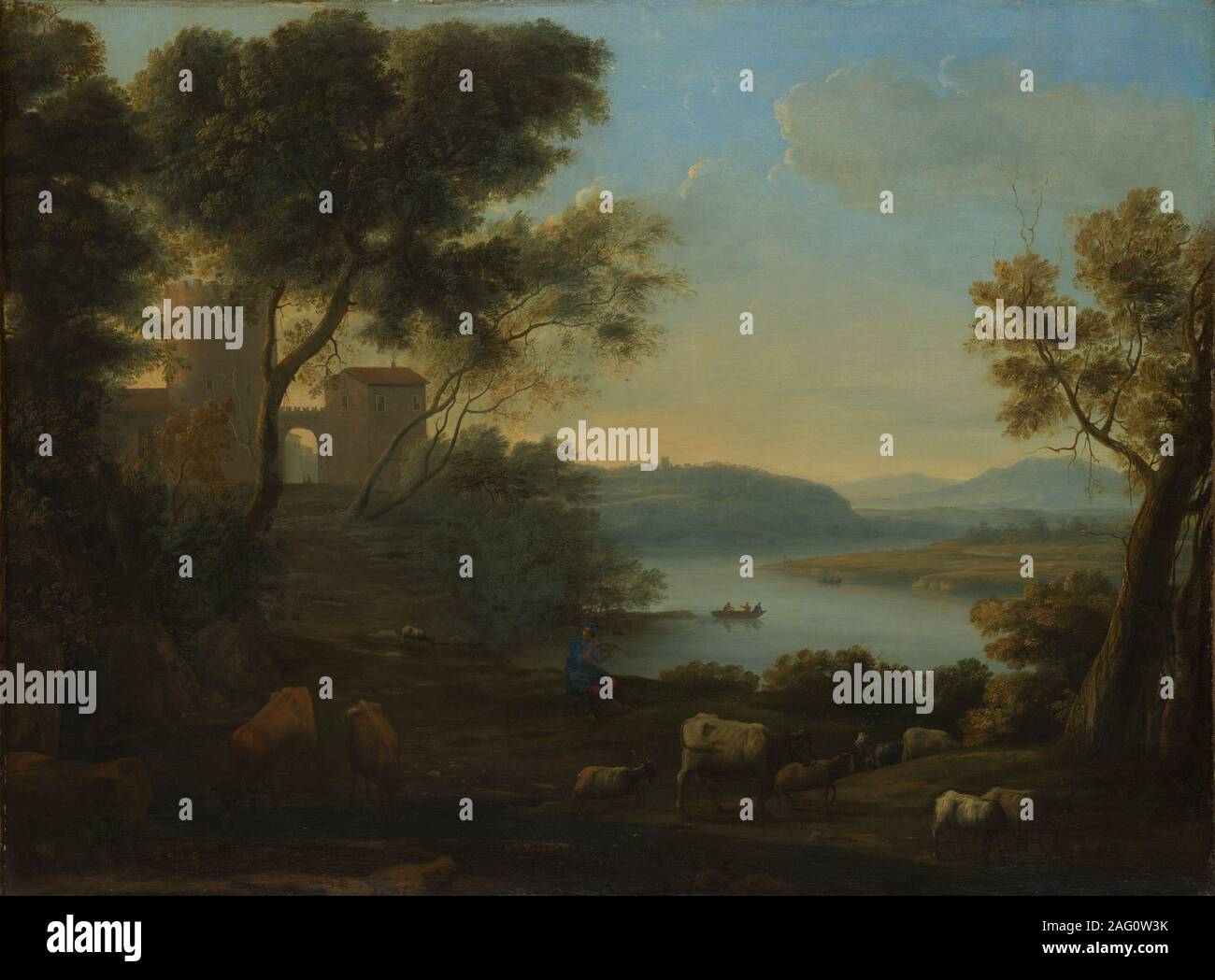 Pastoral Landscape: The Roman Campagna, ca. 1639 Stock Photo - Alamy