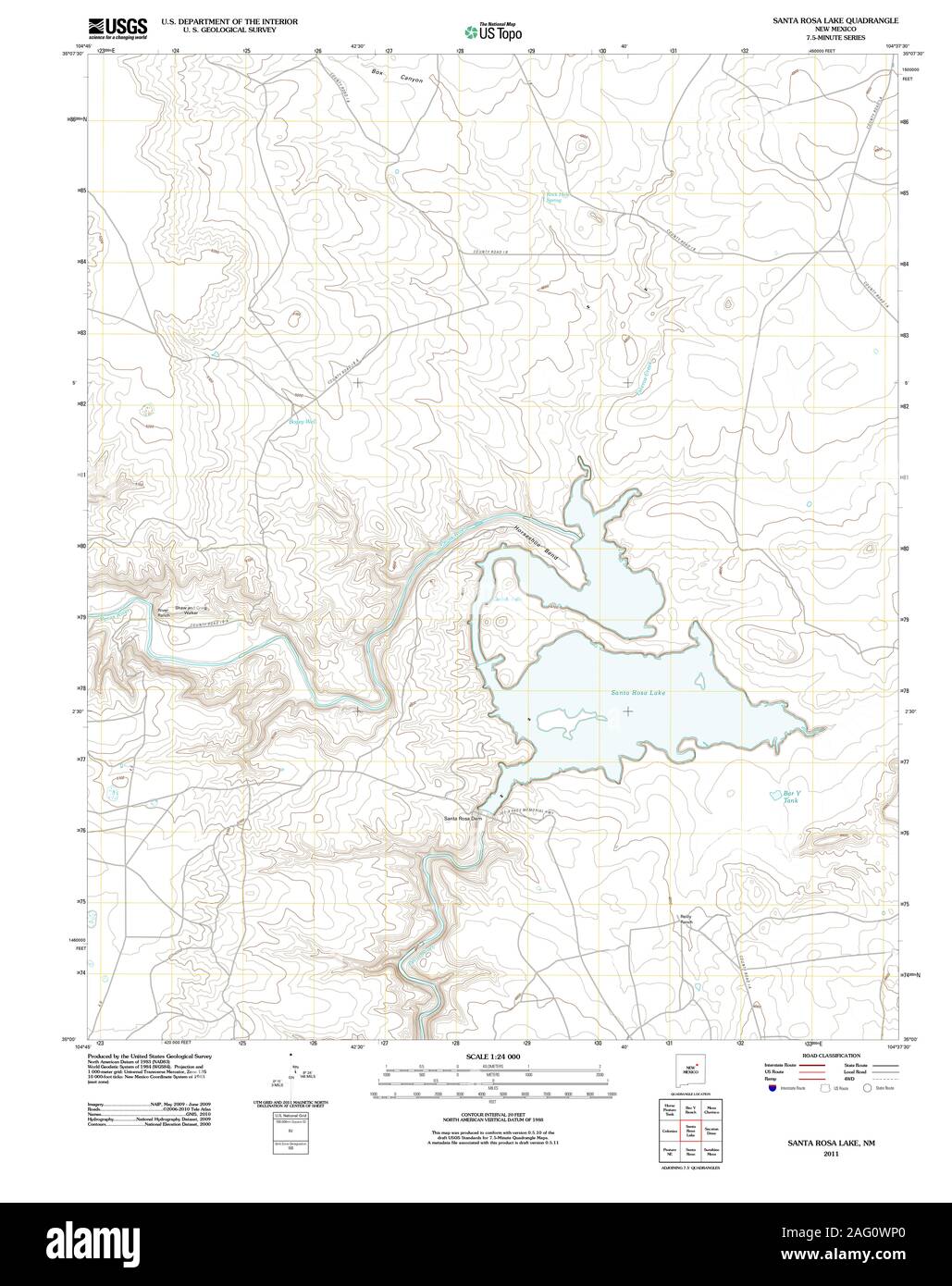 Map of santa rosa new mexico hi-res stock photography and images - Alamy