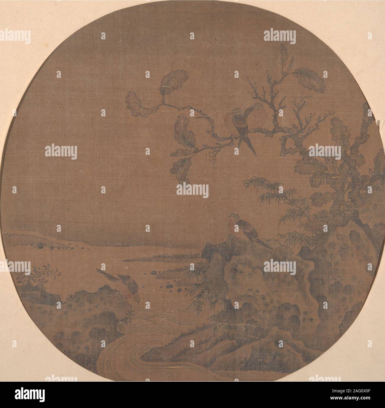 Landscape with Birds Stock Photo - Alamy