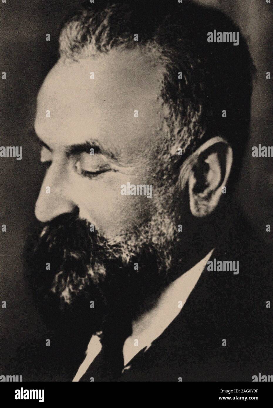 Portrait of Marcel Mauss (1872-1950). Private Collection Stock Photo ...