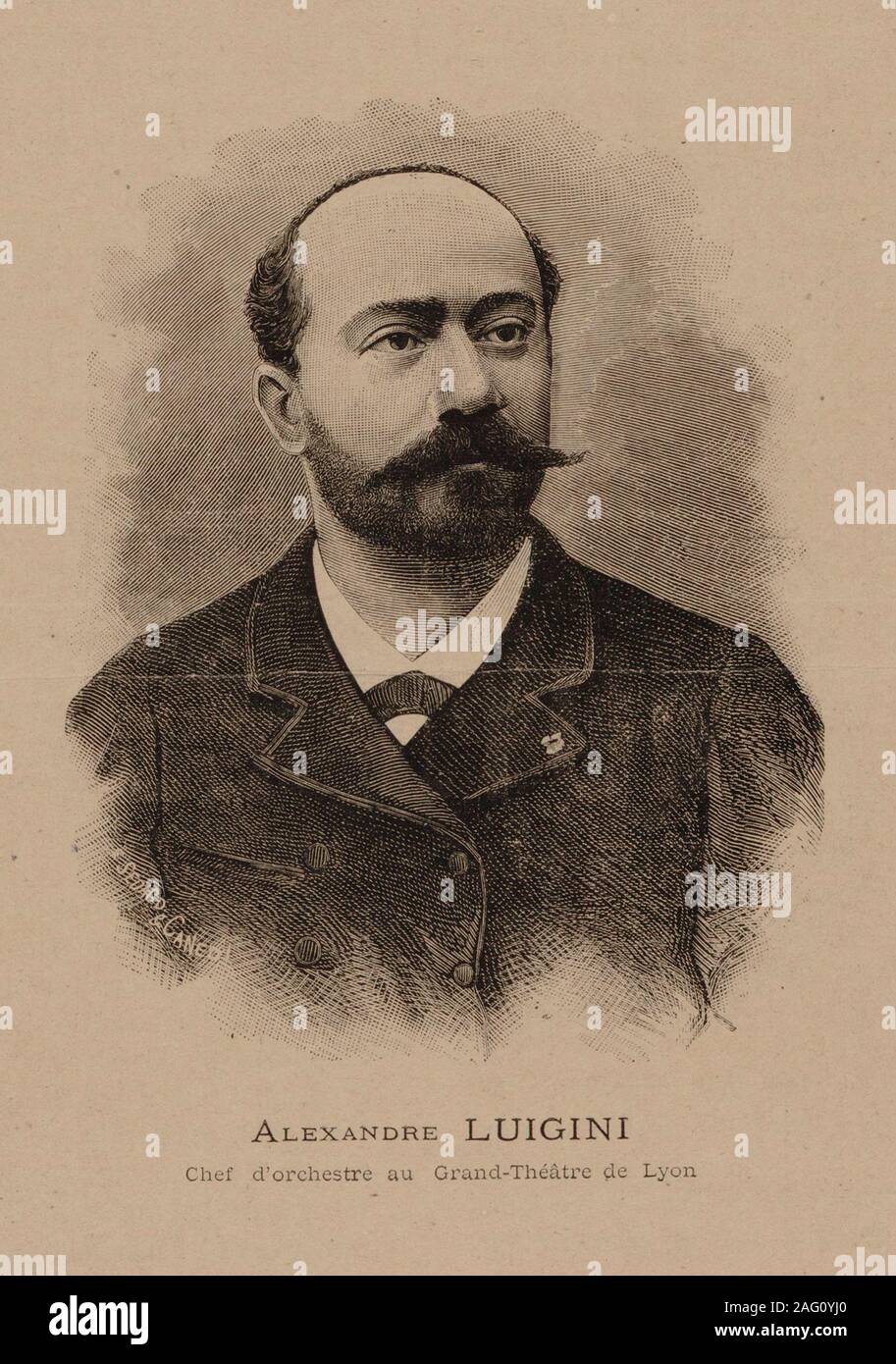 Portrait of the composer Alexandre Luigini (1850-1906) , 1887. Private ...