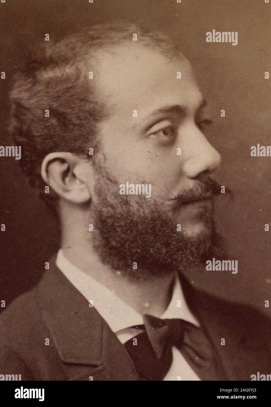 Portrait of the composer Alexandre Luigini (1850-1906) , 1900. Private ...