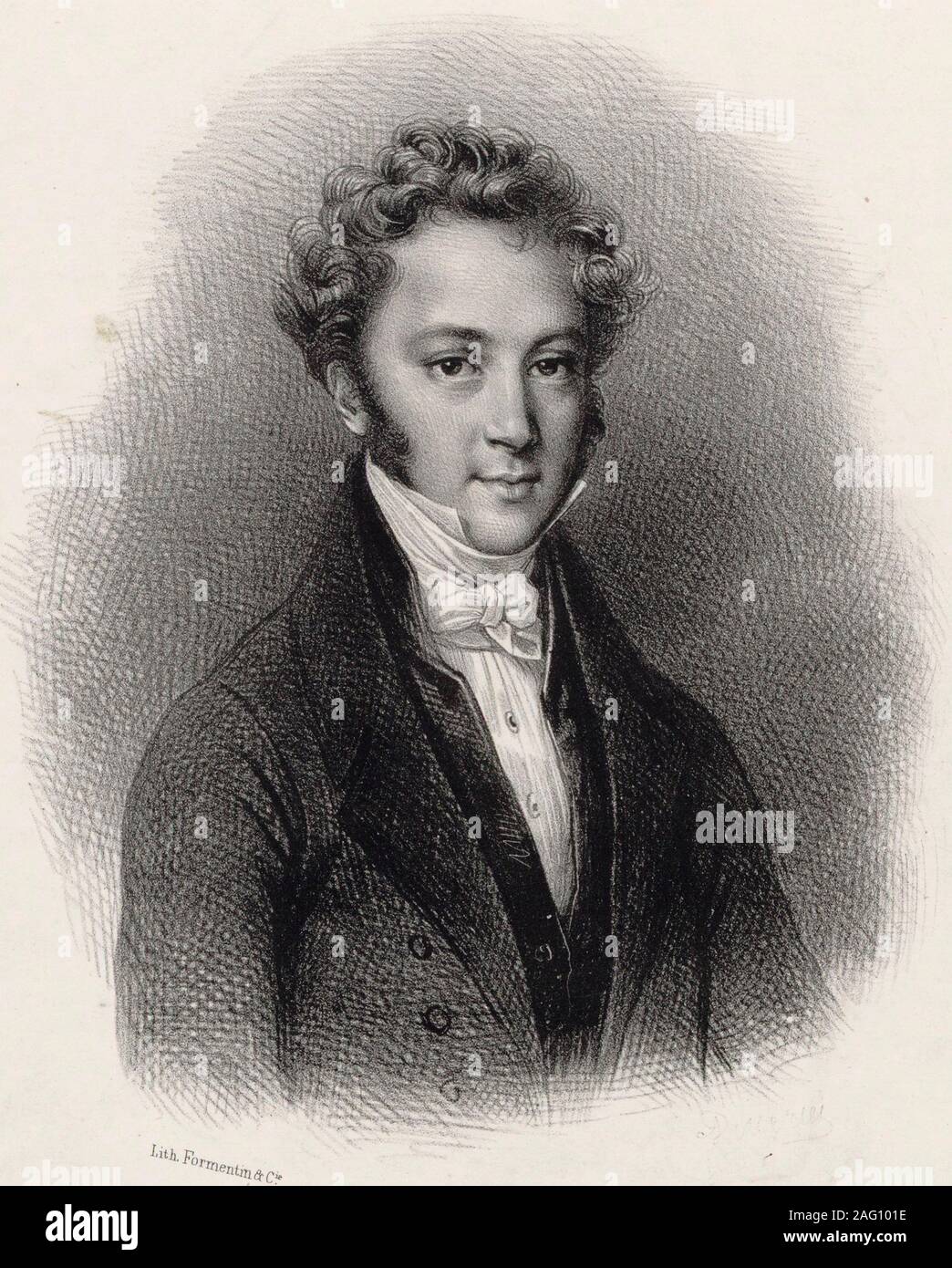 Portrait of pianist and composer Ignaz Moscheles (1794-1870) , c. 1830 ...