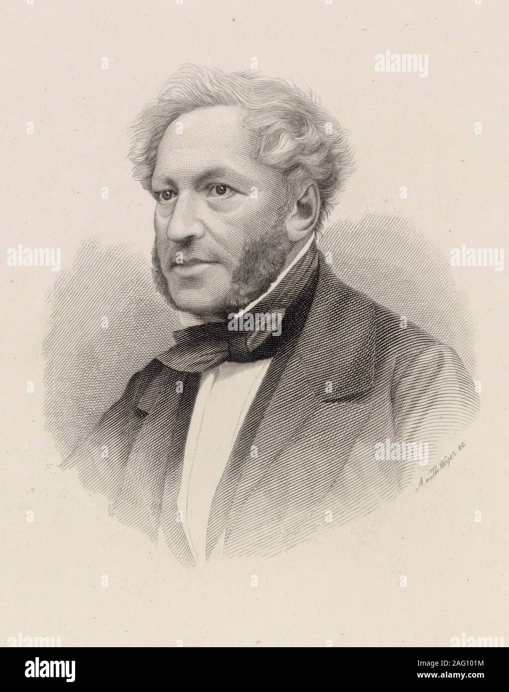 Portrait of pianist and composer Ignaz Moscheles (1794-1870) , c. 1850 ...