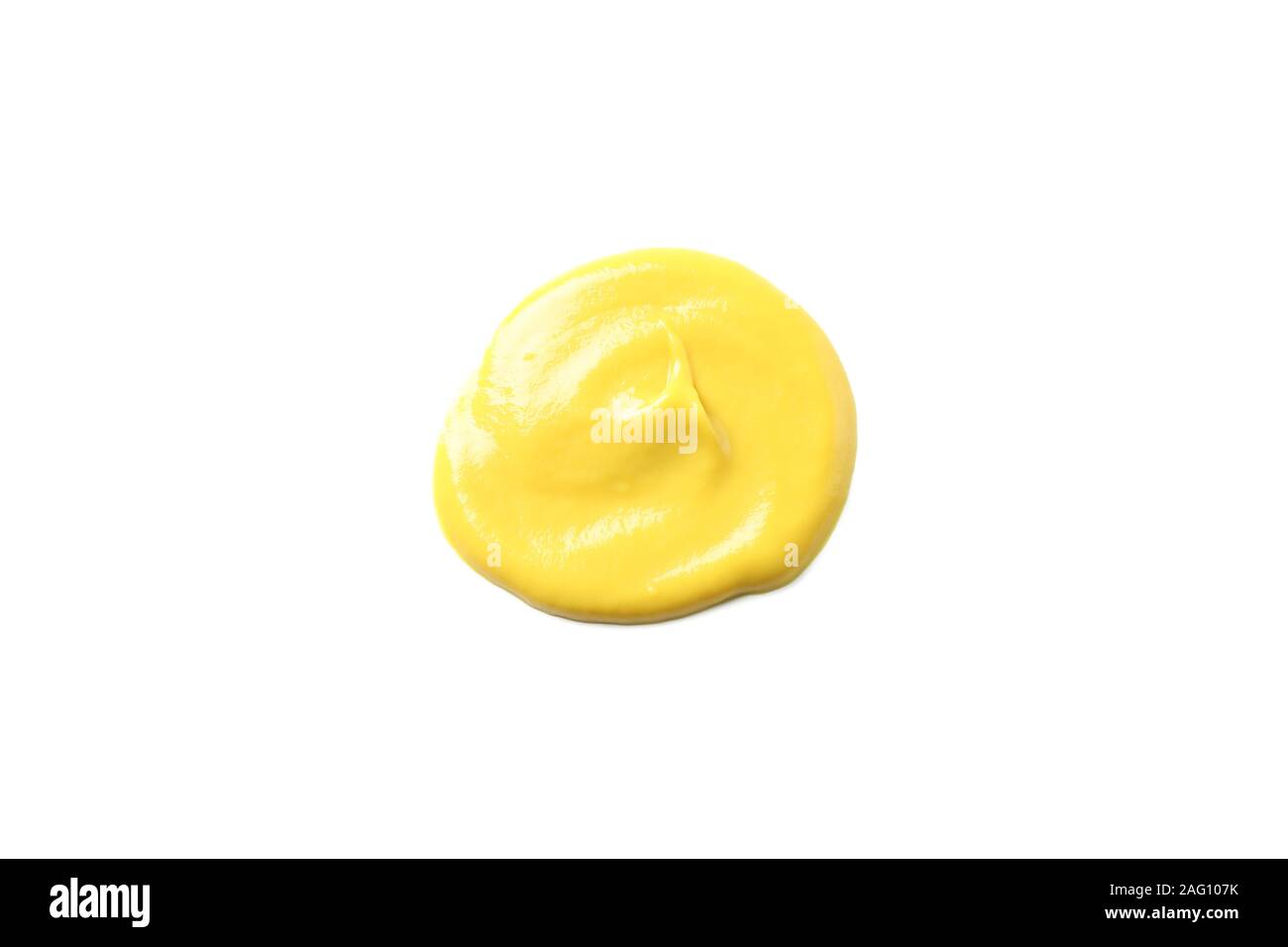 Cheese or mustard sauce spot isolated on white background Stock Photo ...