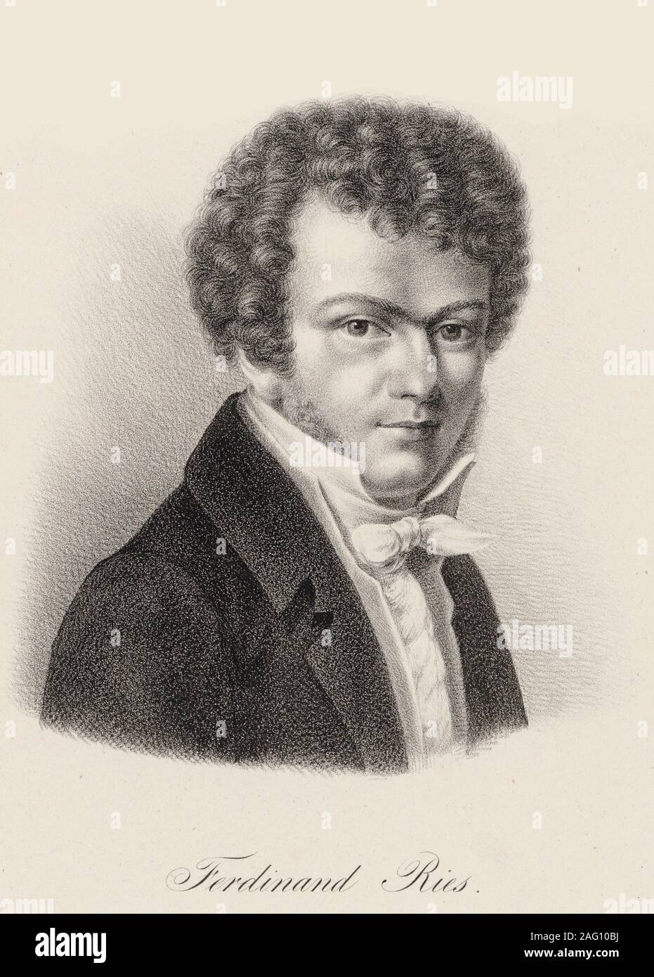 Portrait of pianist and composer Ferdinand Ries (1784-1838), c. 1830 ...