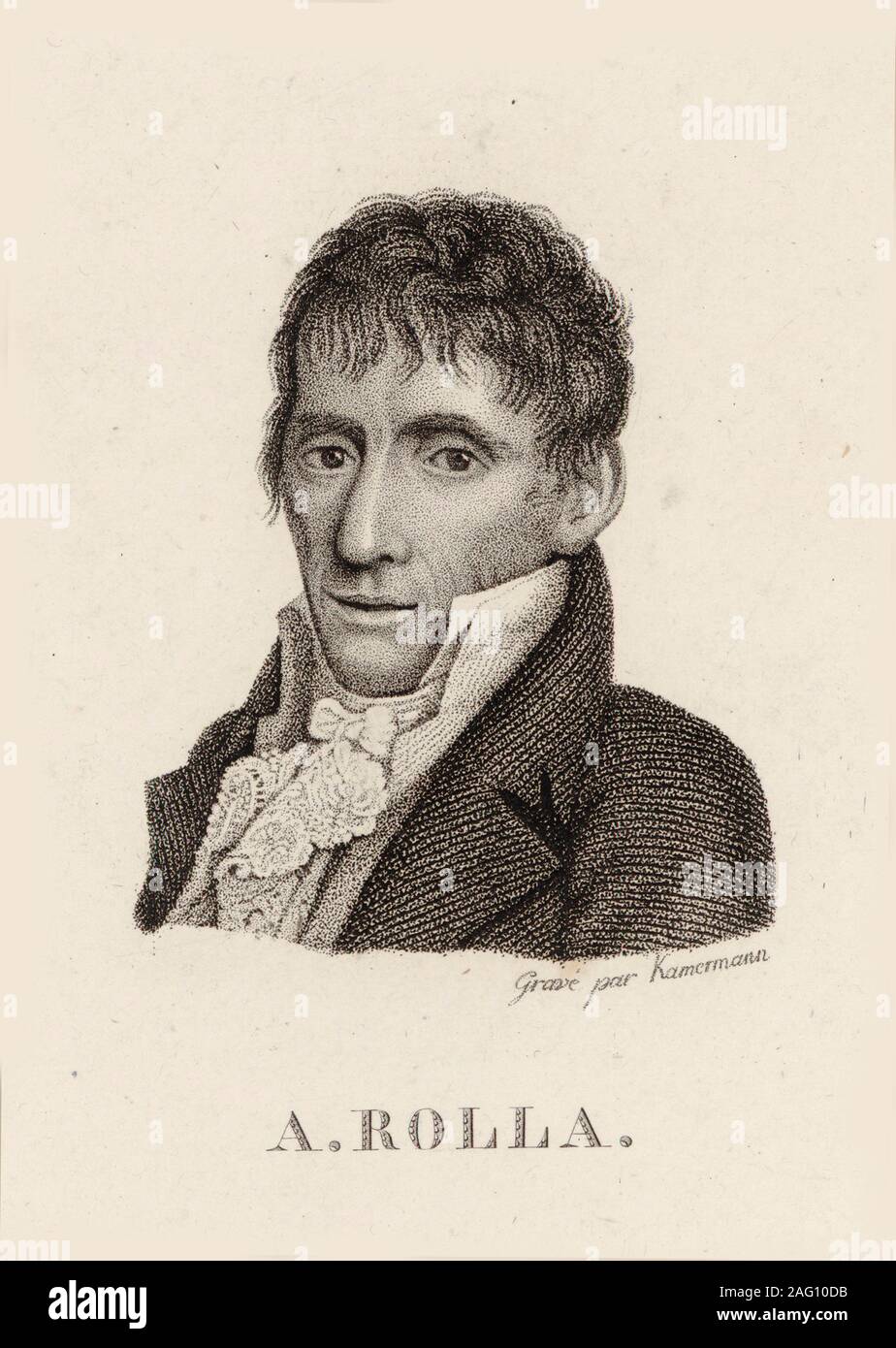 Portrait of the violinist and composer Alessandro Rolla (1757-1841 ...