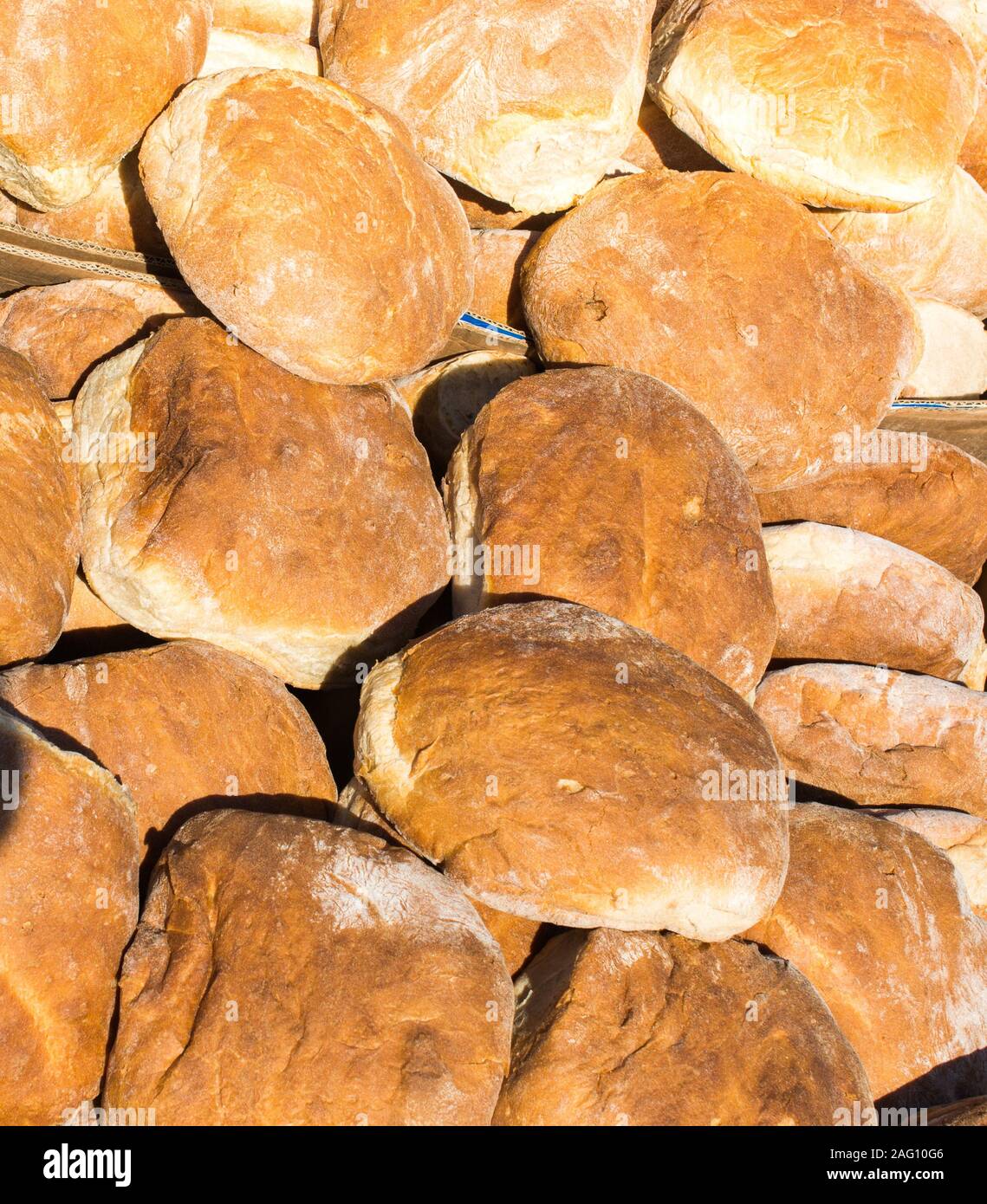 Traditional Turkish style made bread loaf Stock Photo - Alamy