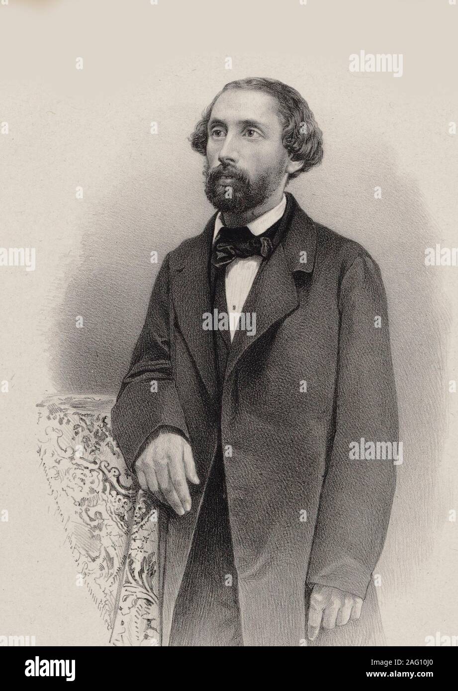 Portrait of the pianist and composer Julius Schulhoff (1825-1898 ...