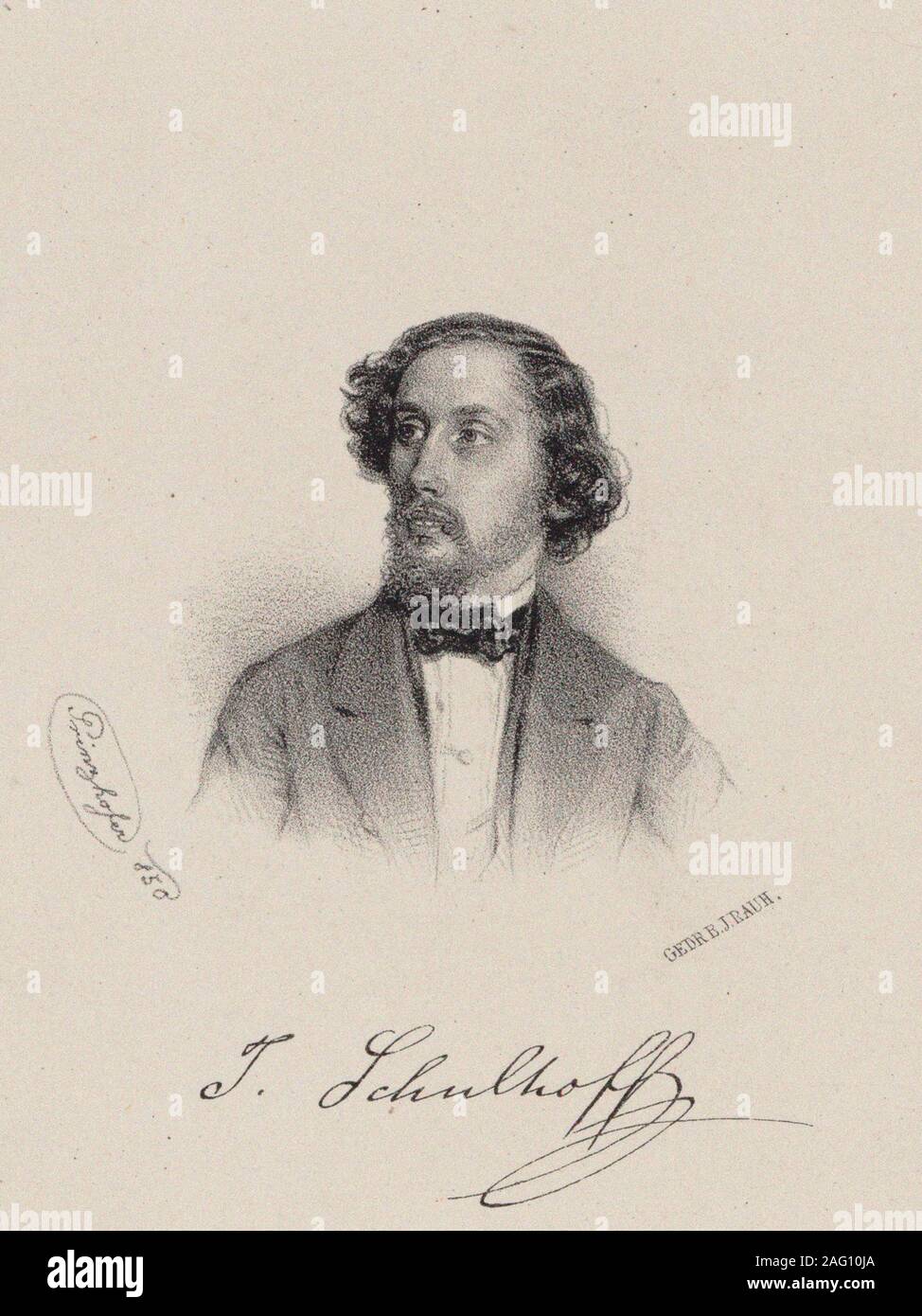 Portrait of the pianist and composer Julius Schulhoff (1825-1898 ...