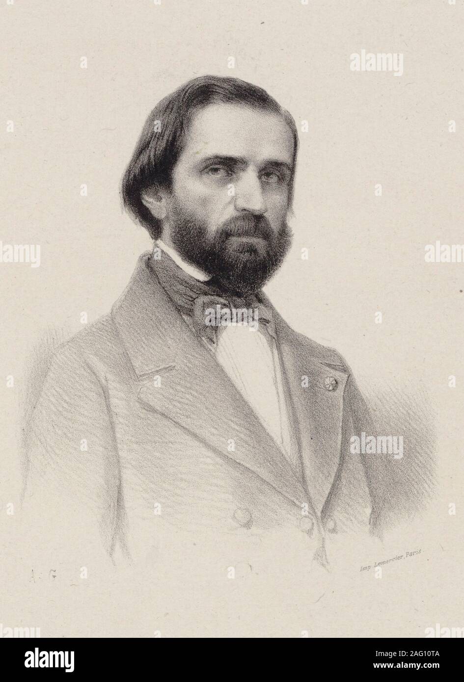 Portrait of the Composer Giuseppe Verdi (1813-1901), c. 1850. Private ...