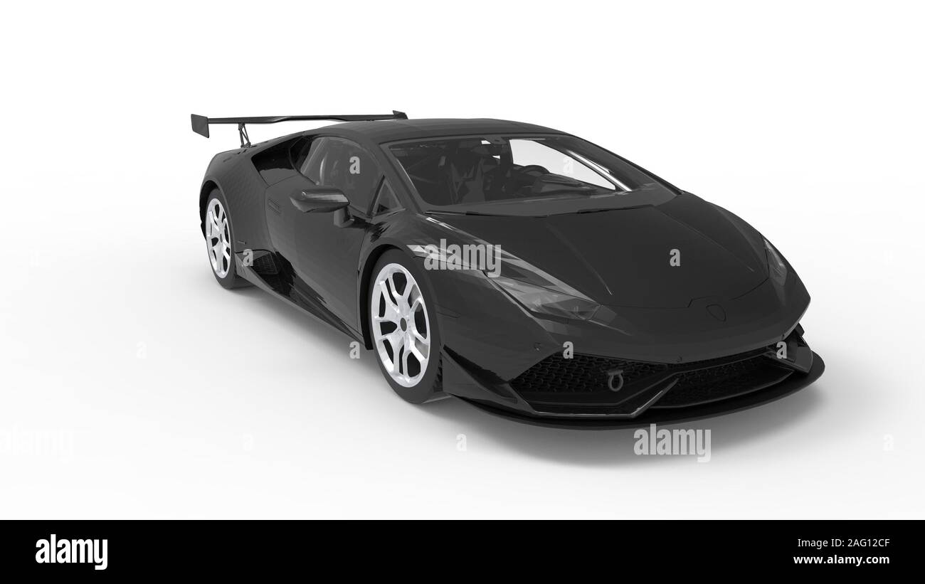 3d rendering of a super sports car isolated in white studio background ...