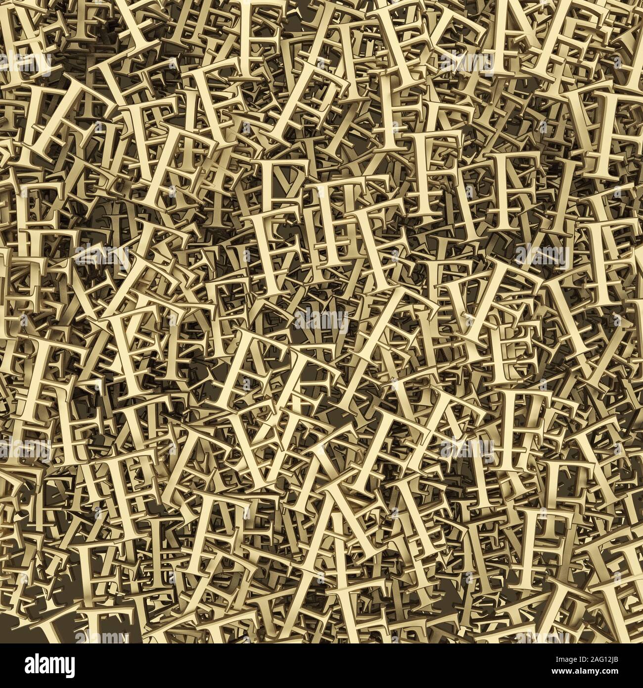 many gold swiss franc symbol background. 3d rendering Stock Photo - Alamy