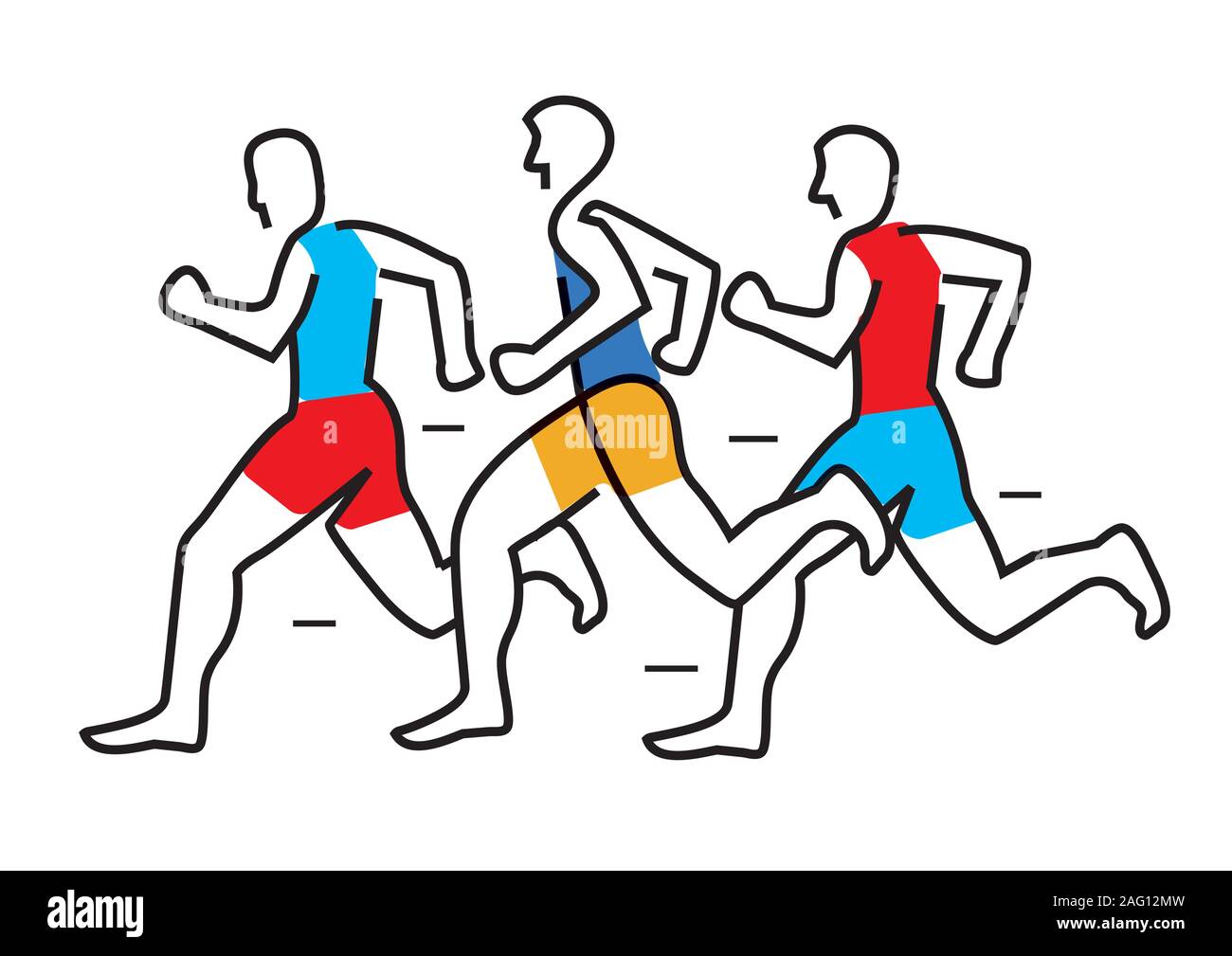 Running Race Clipart
