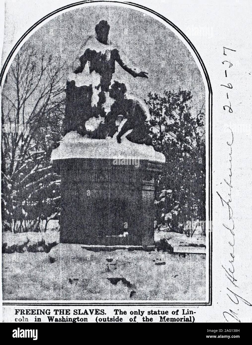 . Statues of Abraham Lincoln. The Emancipation Group in Park Square ...