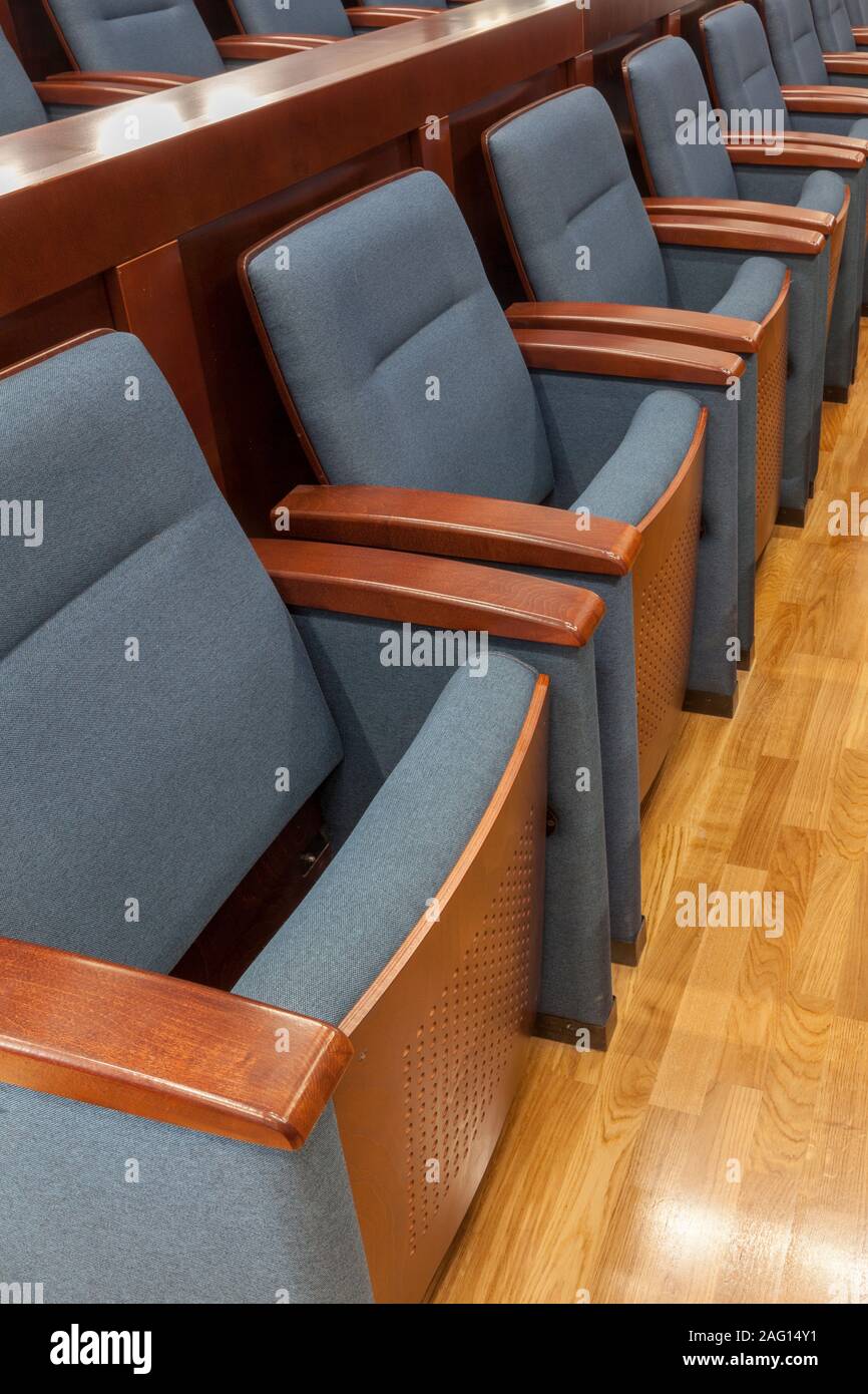 armchairs in a conference room, close up Stock Photo - Alamy