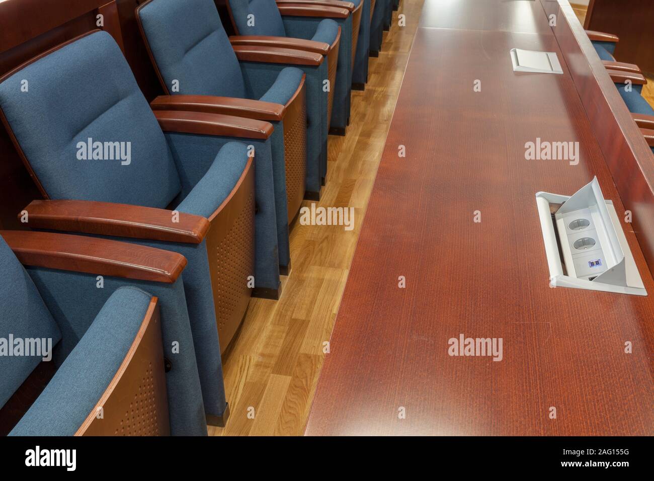 armchairs in a conference room, close up Stock Photo - Alamy