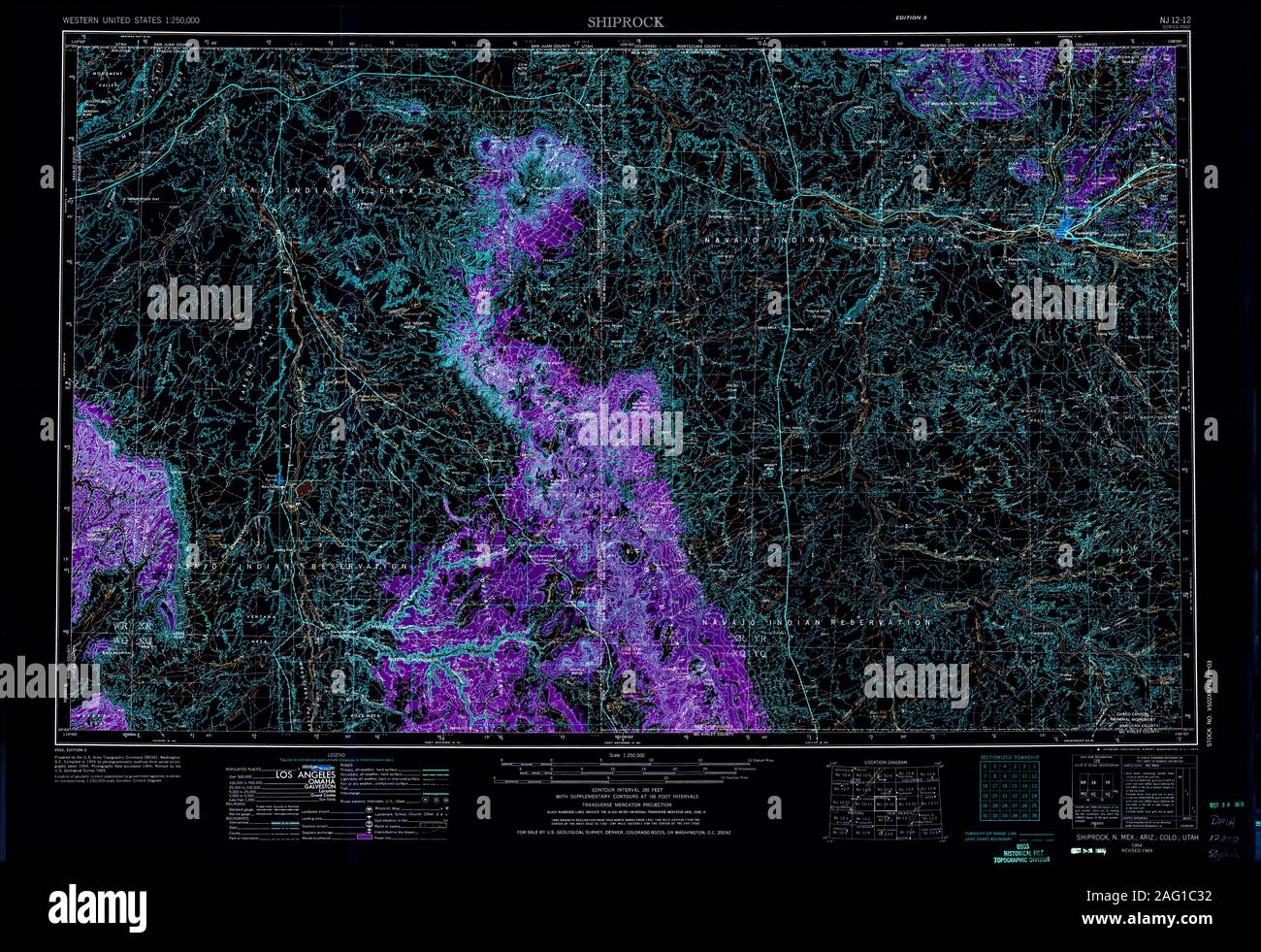 Shiprock new mexico map hi-res stock photography and images - Alamy