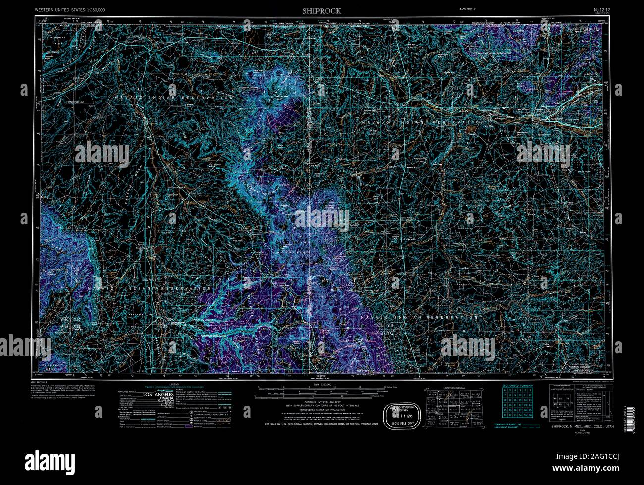 Map of shiprock new mexico hi-res stock photography and images - Alamy