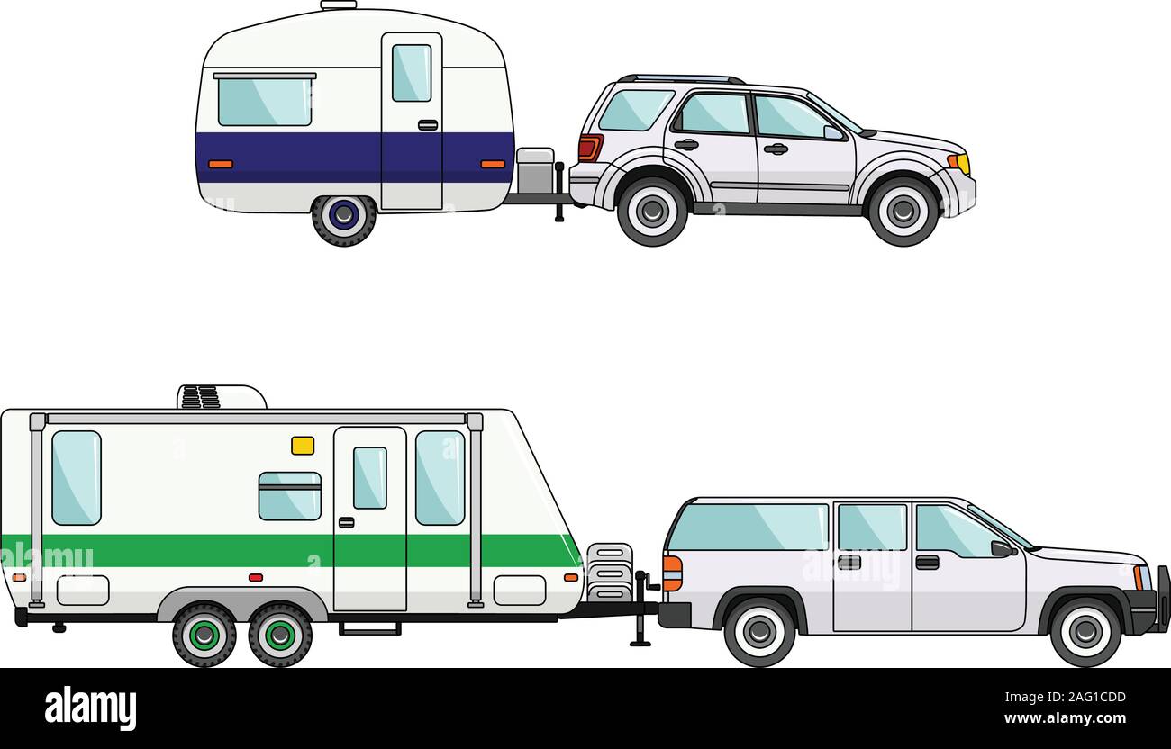 Travel trailers Cut Out Stock Images & Pictures - Alamy