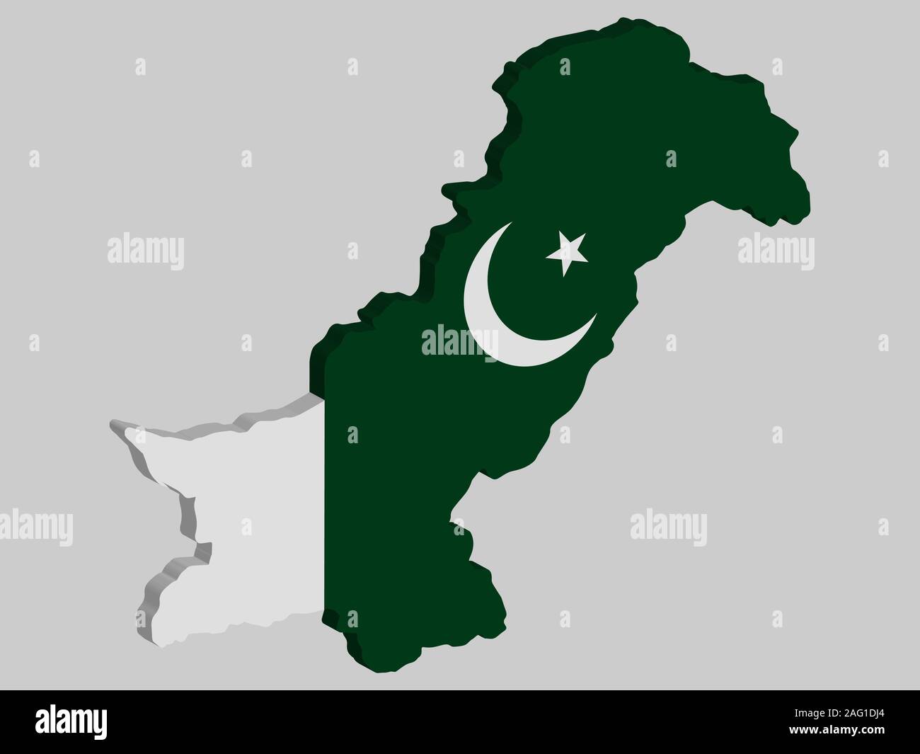 Pakistani flag map hi-res stock photography and images - Alamy