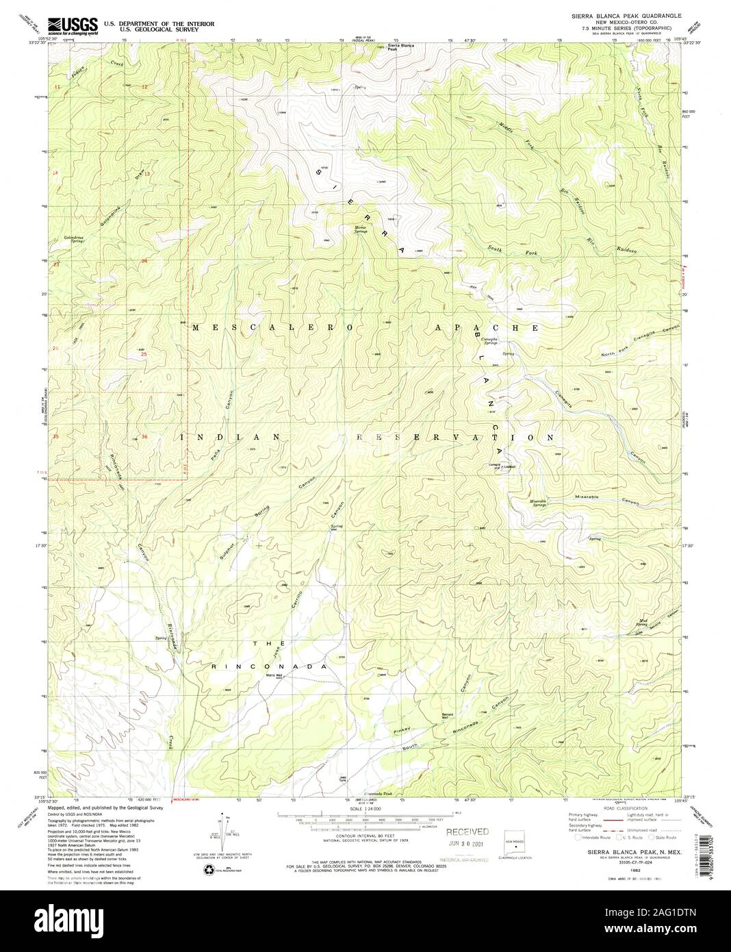Map of sierra blanca hi-res stock photography and images - Alamy