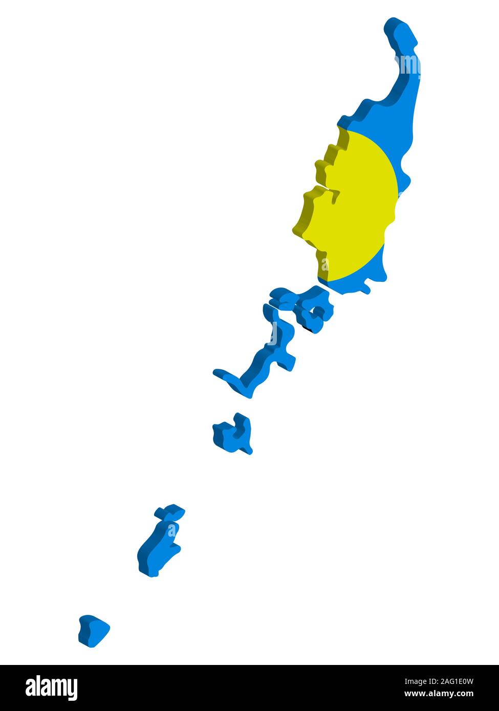 Palau Map flag Vector 3D illustration Eps 10 Stock Vector Image & Art - Alamy