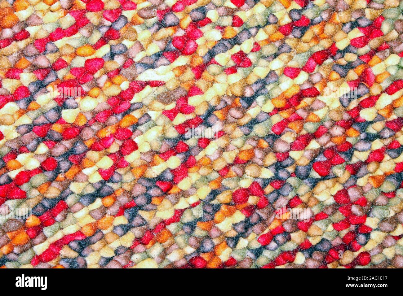 Close up shot of shaggy wool carpet Stock Photo - Alamy