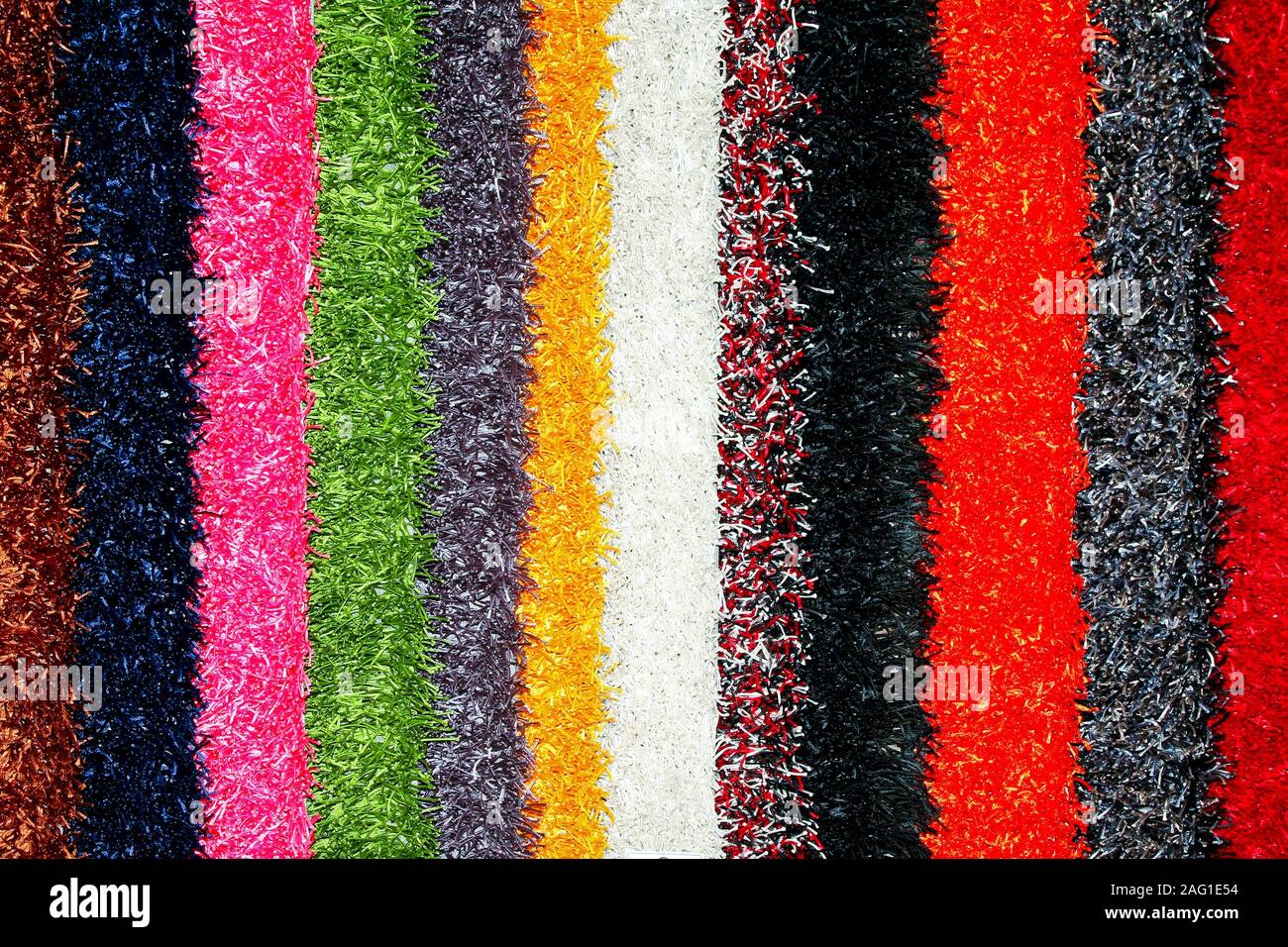 Color samples of shaggy wool carpet rolls Stock Photo - Alamy