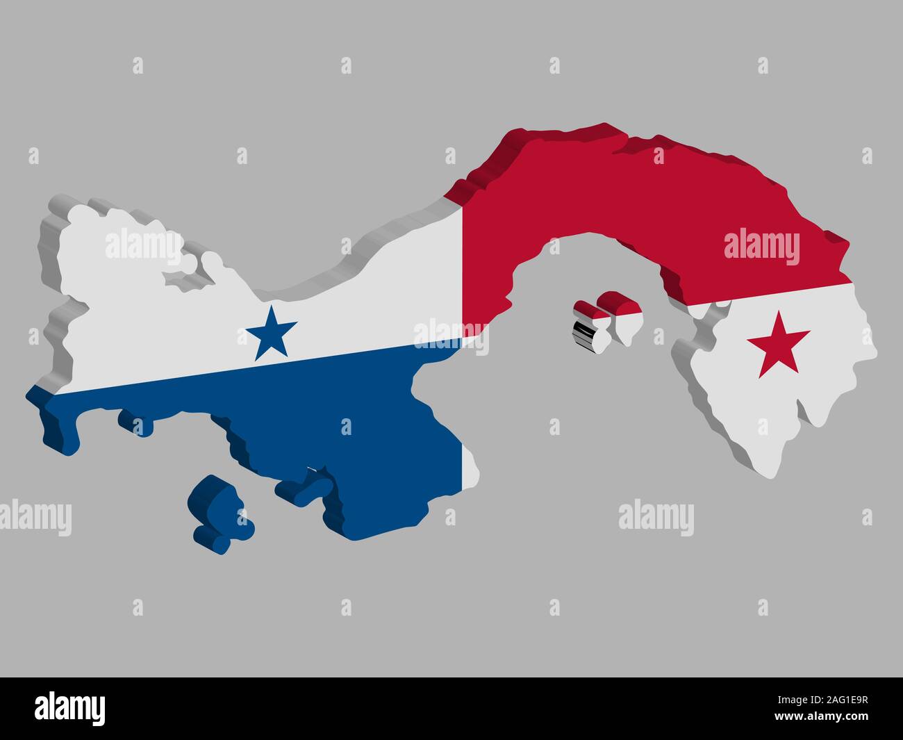 Panama Map flag Vector 3D illustration Eps 10 Stock Vector Image & Art ...