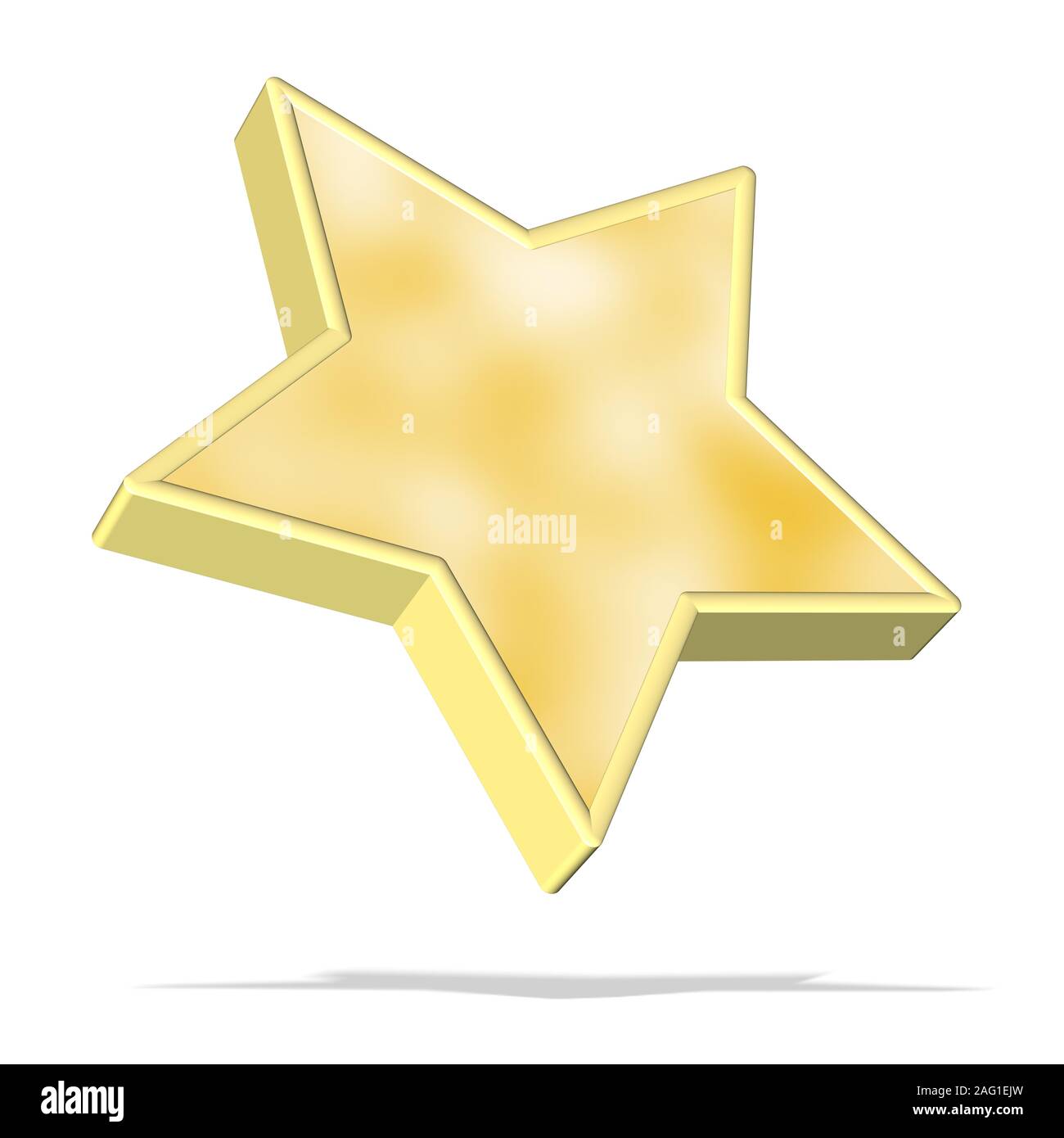 Falling yellow star in front of white background Stock Photo - Alamy