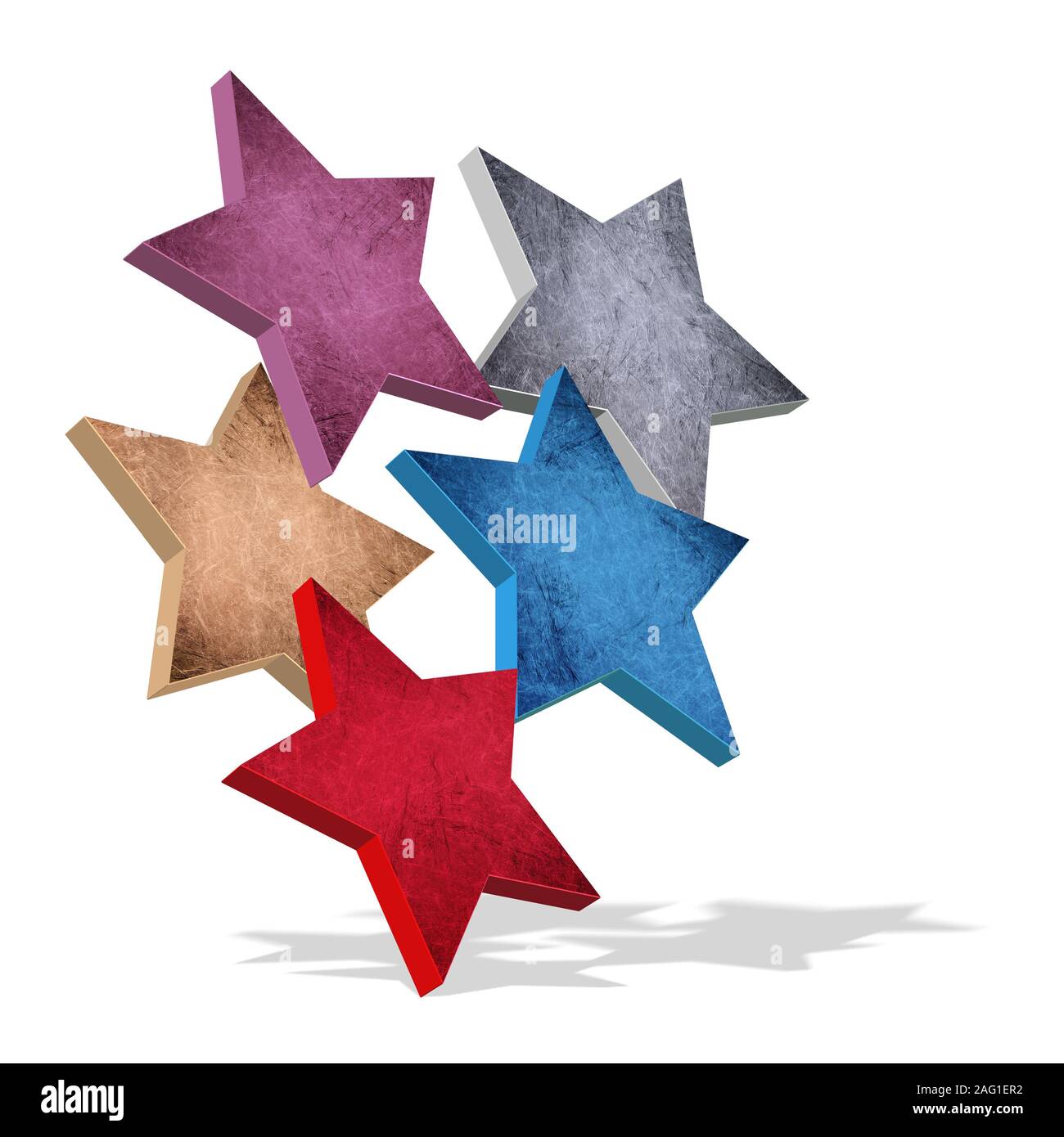 Colorful stars against white background Stock Photo - Alamy