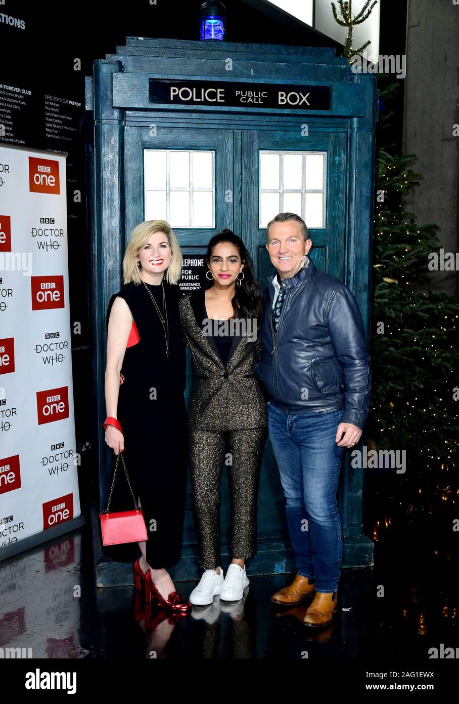 Jodie Whittaker, Mandip Gill and Bradley Walsh attending the Doctor Who ...