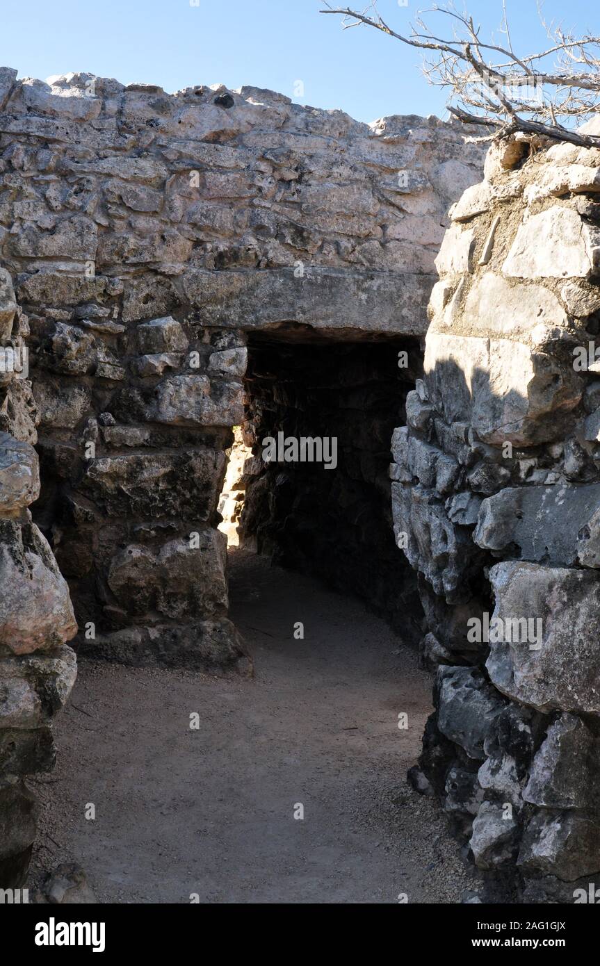 A Stone Passageway in the Tulum Ruins Stock Photo - Alamy