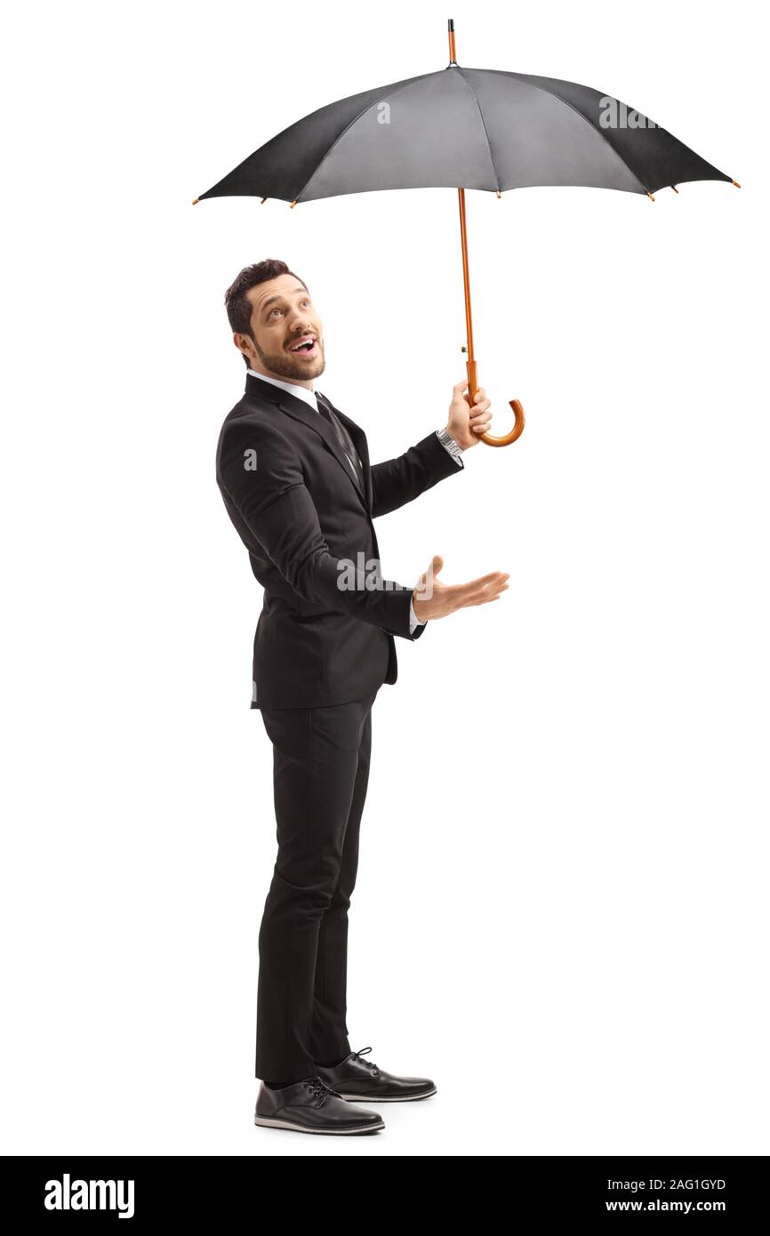 Man in suit checking Cut Out Stock Images & Pictures - Alamy