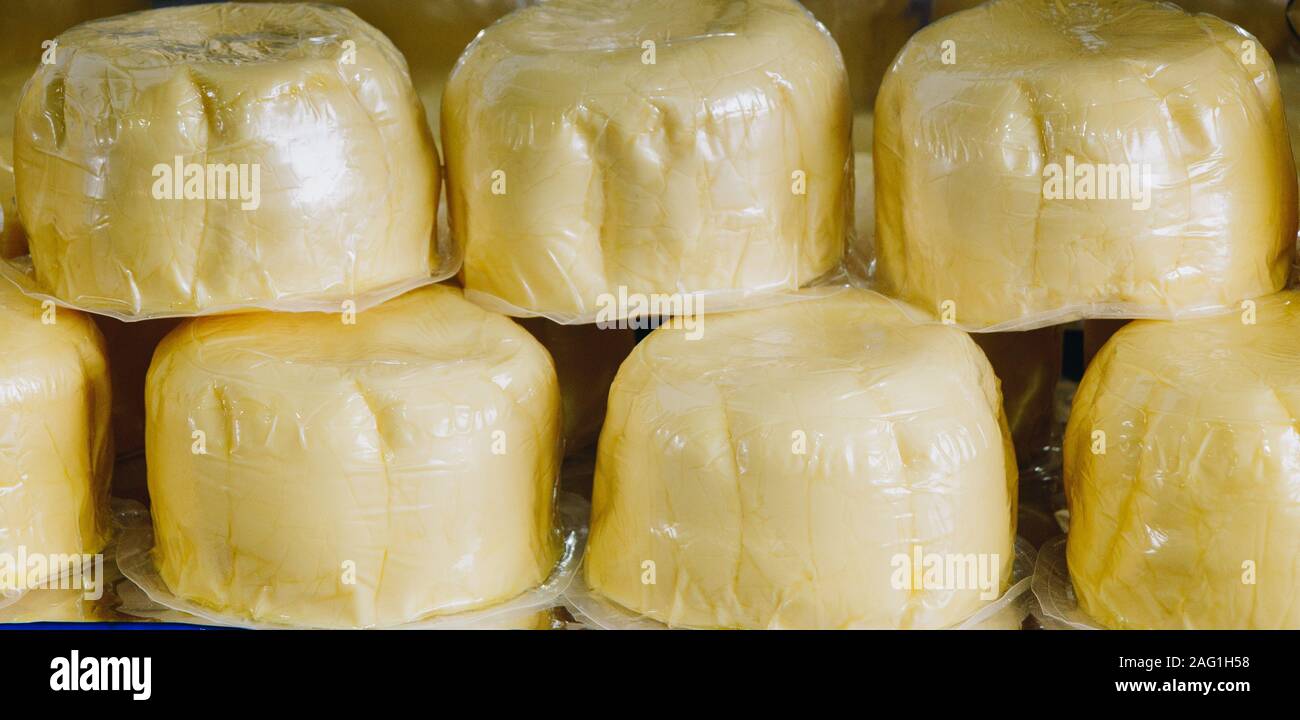 Fresh butter pieces as farm dairy product Stock Photo - Alamy