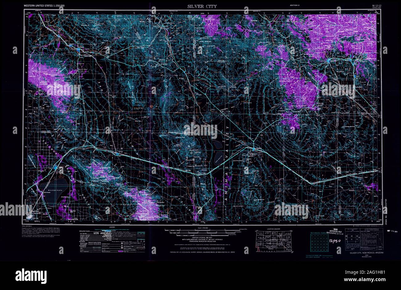 Map of silver city new mexico hi-res stock photography and images - Alamy