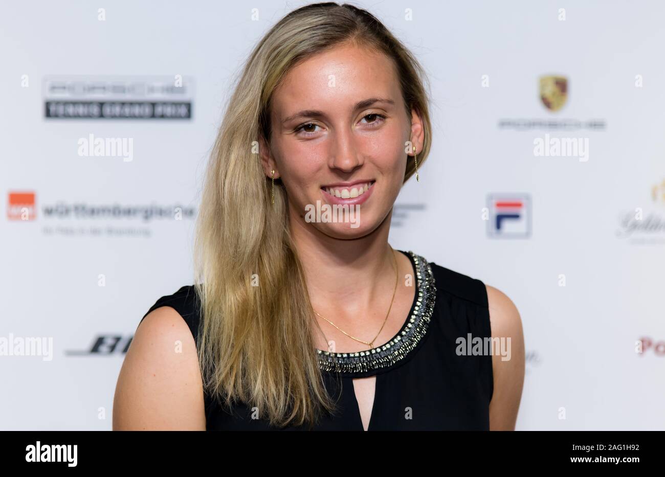 Elise Mertens of Belgium arrives at the Players Party of the 2019 ...