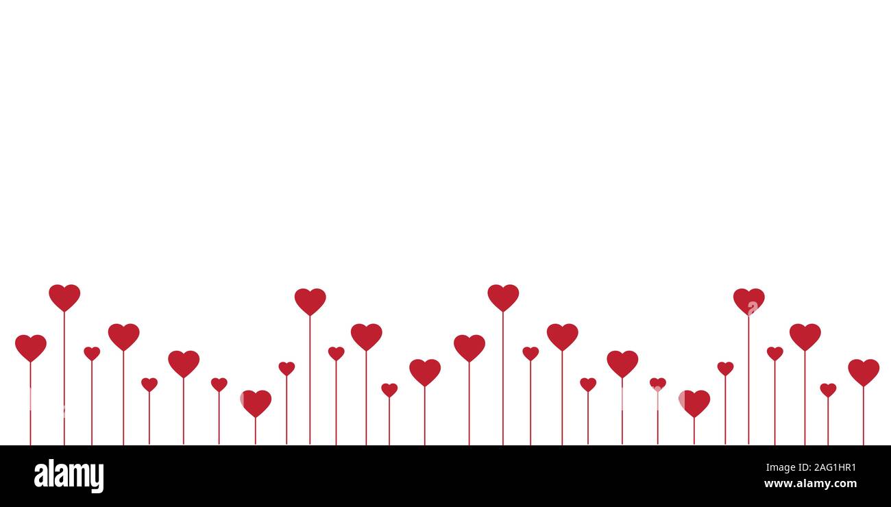 red heart border on white background vector illustration EPS10 Stock ...
