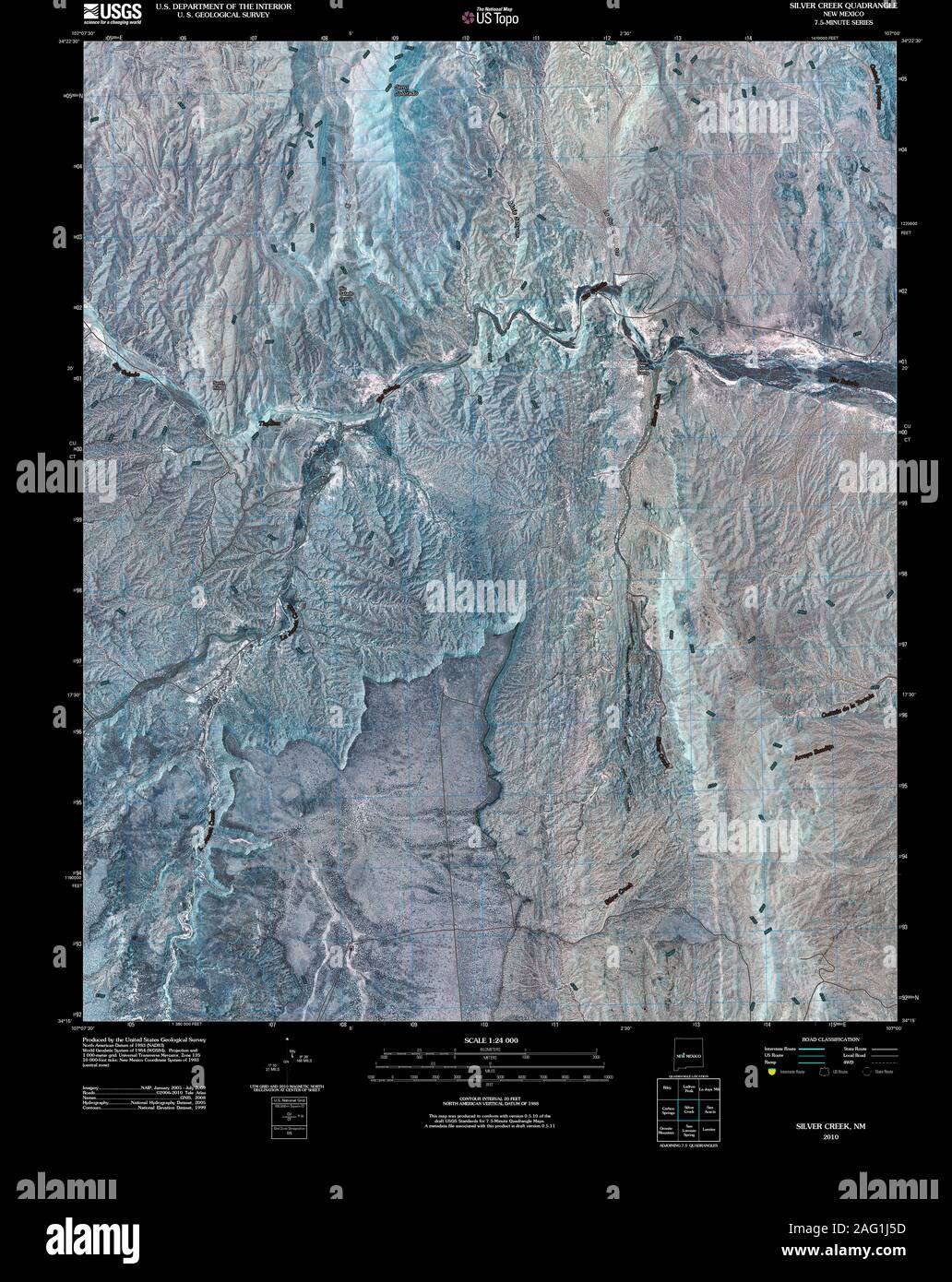 Silver creek map hi-res stock photography and images - Alamy